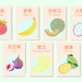 PRINTABLE Chinese Fruit Flashcard, HK, Hong Kong, Fruit, Traditional ...