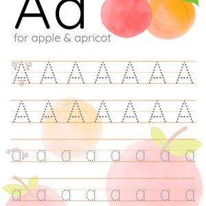 Fruit Alphabet, Home School Tracing Sheets, Alphabet Tracing Sheets ...