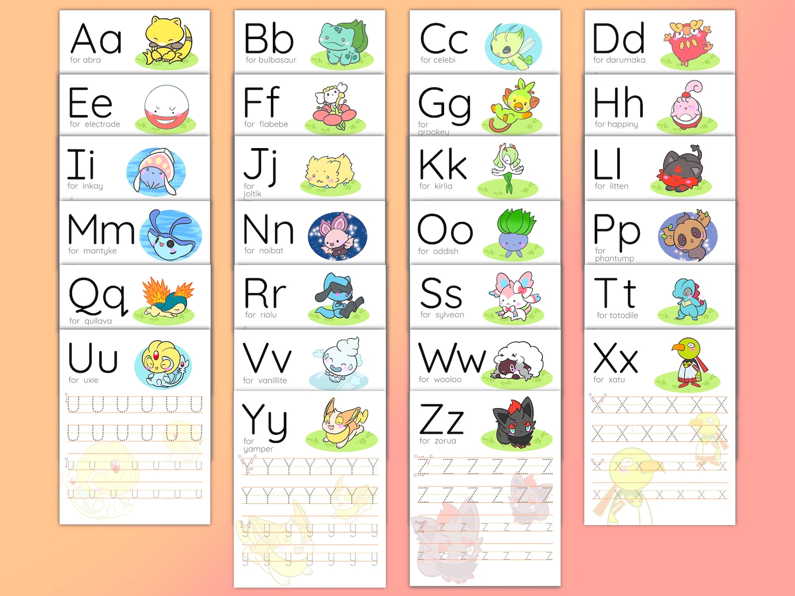 Pokemon Alphabet, Home School Tracing Sheets, Alphabet Tracing Sheets ...