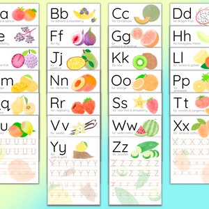 Fruit Alphabet, Home School Tracing Sheets, Alphabet Tracing Sheets ...