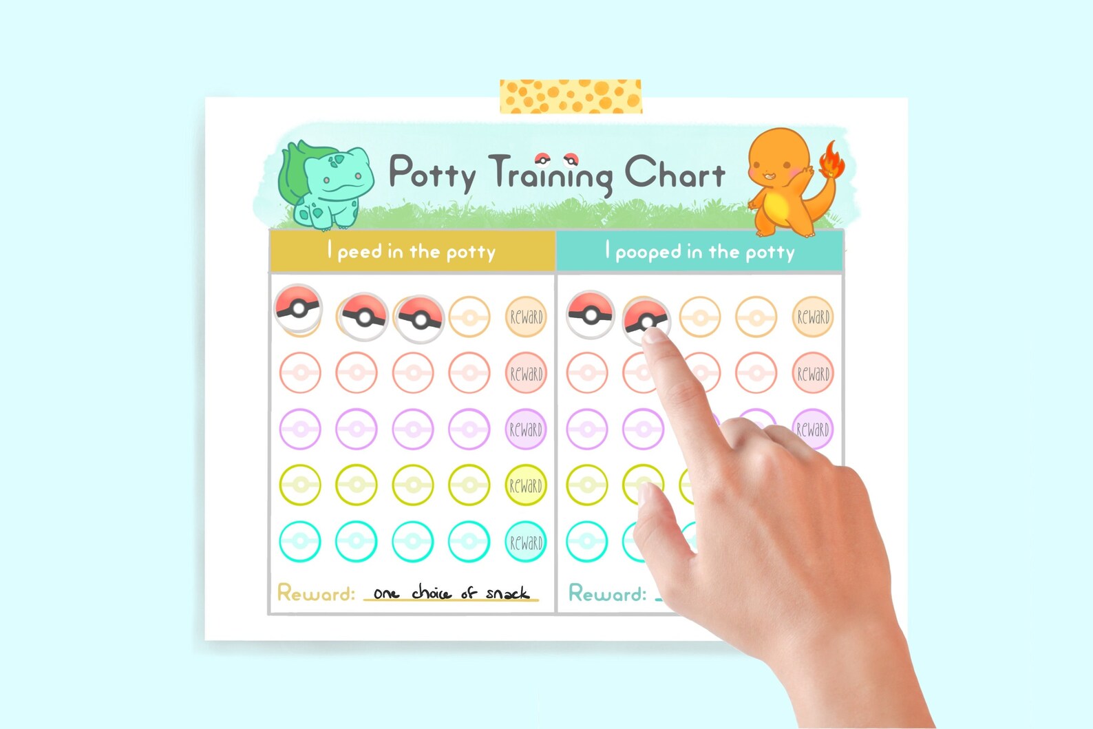 Simple Pokemon Potty Training Chart, Pokemon, Potty Chart, Potty ...