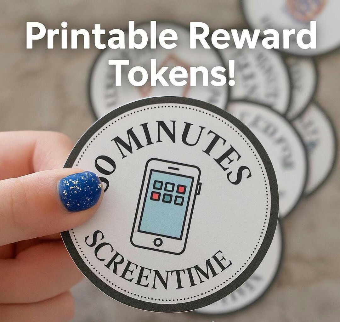 Screentime Tokens – 30‑minute Reward System for Kids | Printable PDF ...