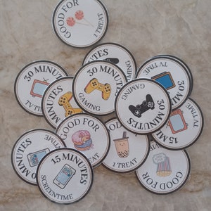 Treat Tokens Reward System for Kids Chores PDF Download Printable Sweet ...