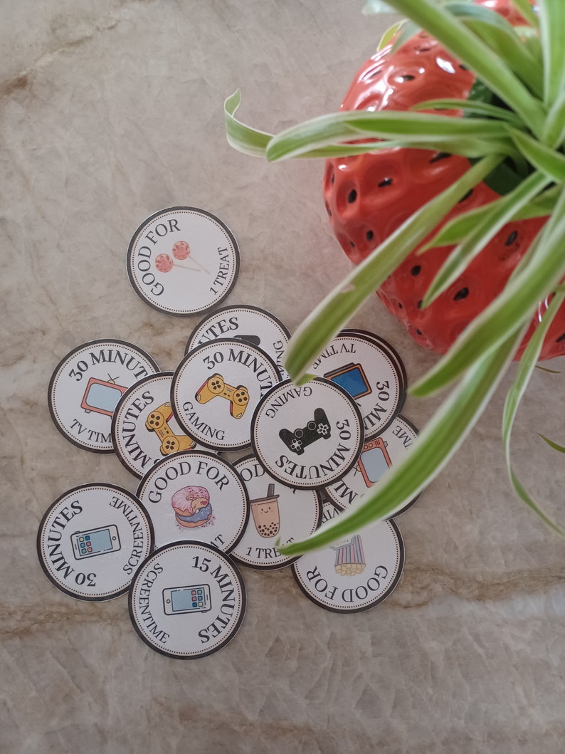 Treat Tokens Reward System for Kids Chores PDF Download Printable Sweet ...