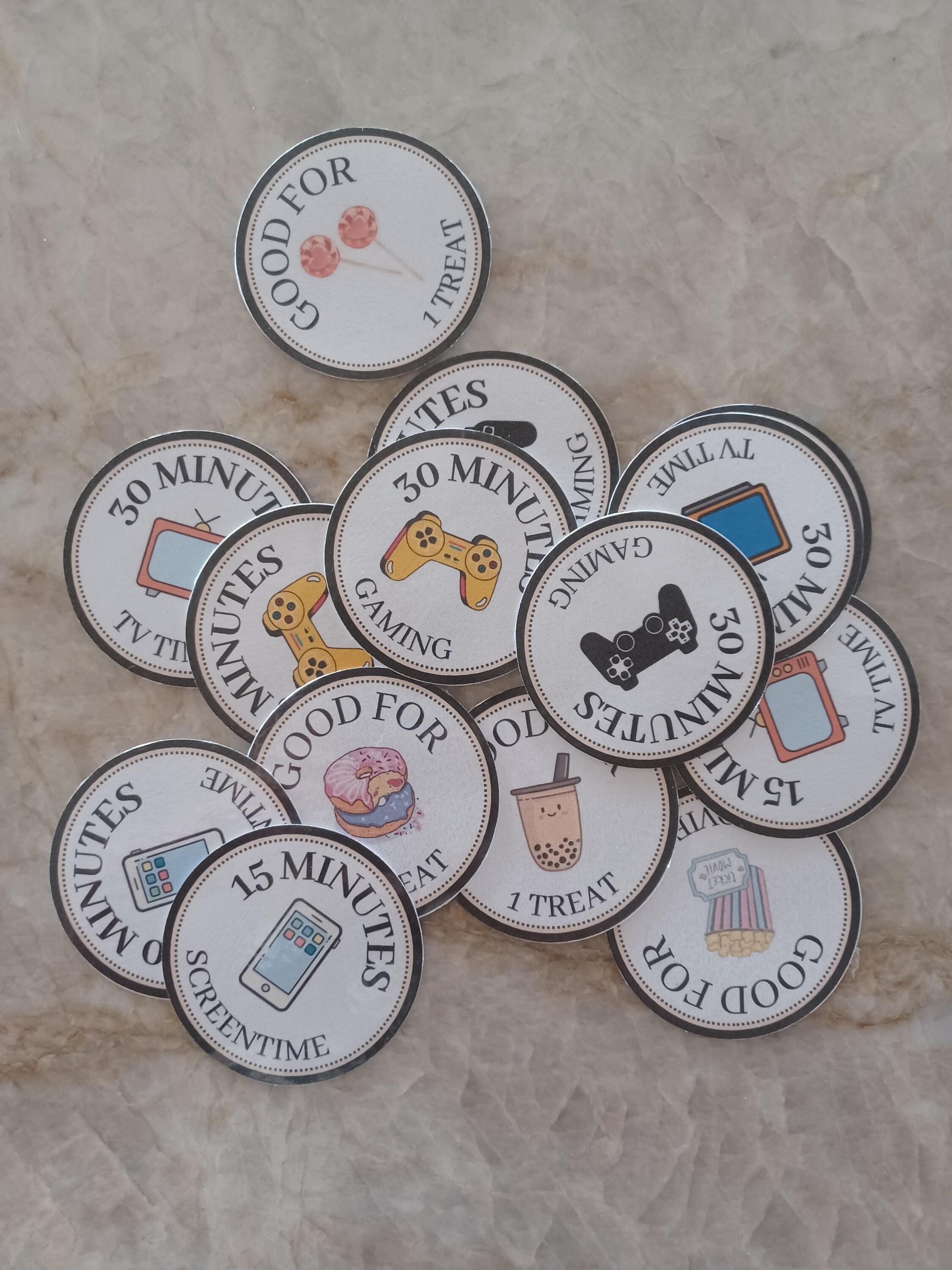 Screentime Tokens – 30‑minute Reward System for Kids | Printable PDF ...