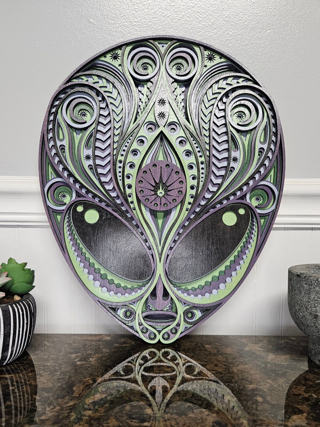 Layered Alien Mandala - Etsy