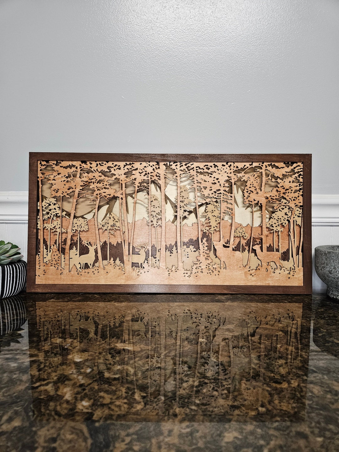 Layered Forest Scene - Etsy