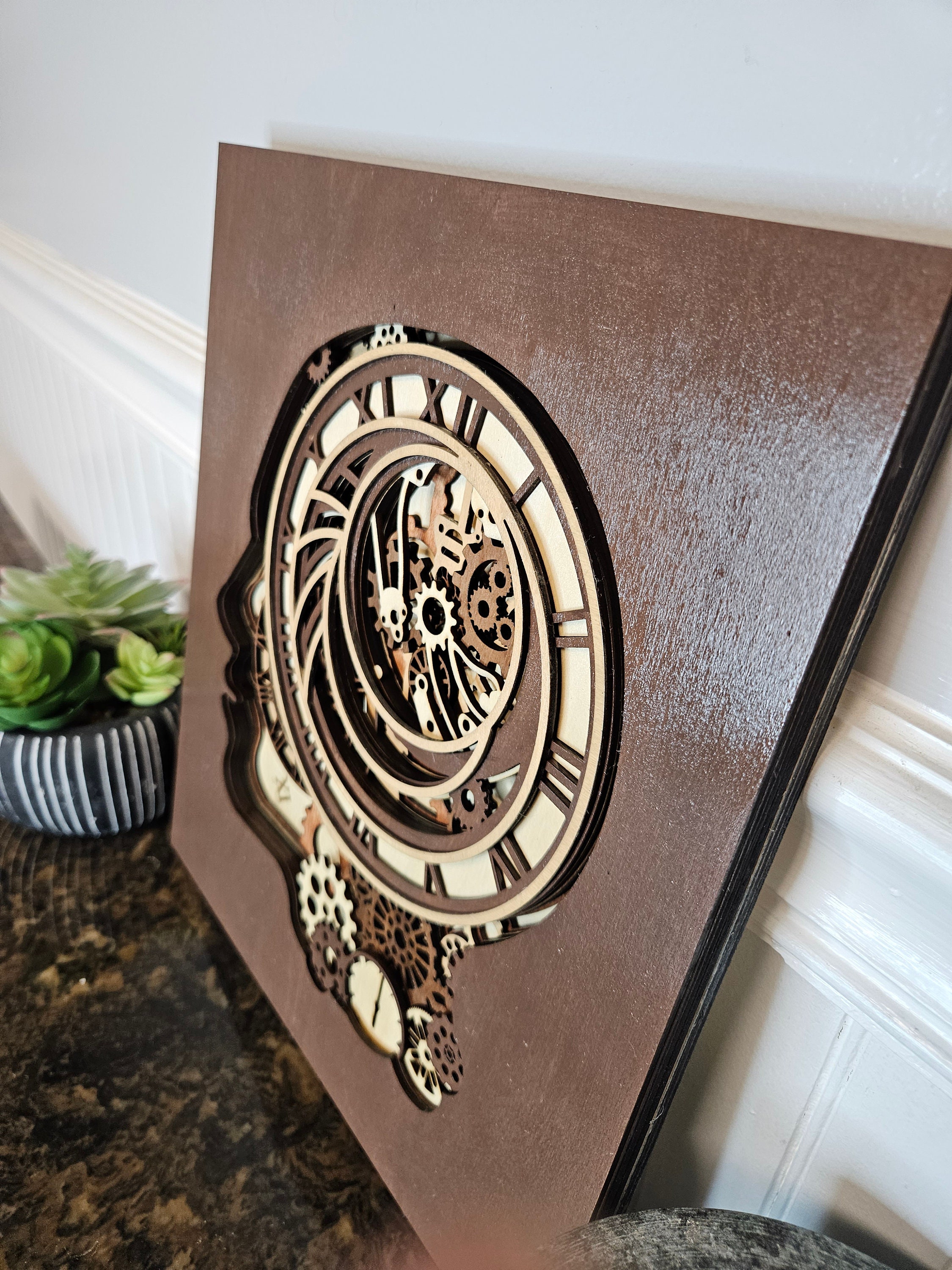 Multi-layered Laser Cut Mechanical Steampunk Face Profile - Etsy