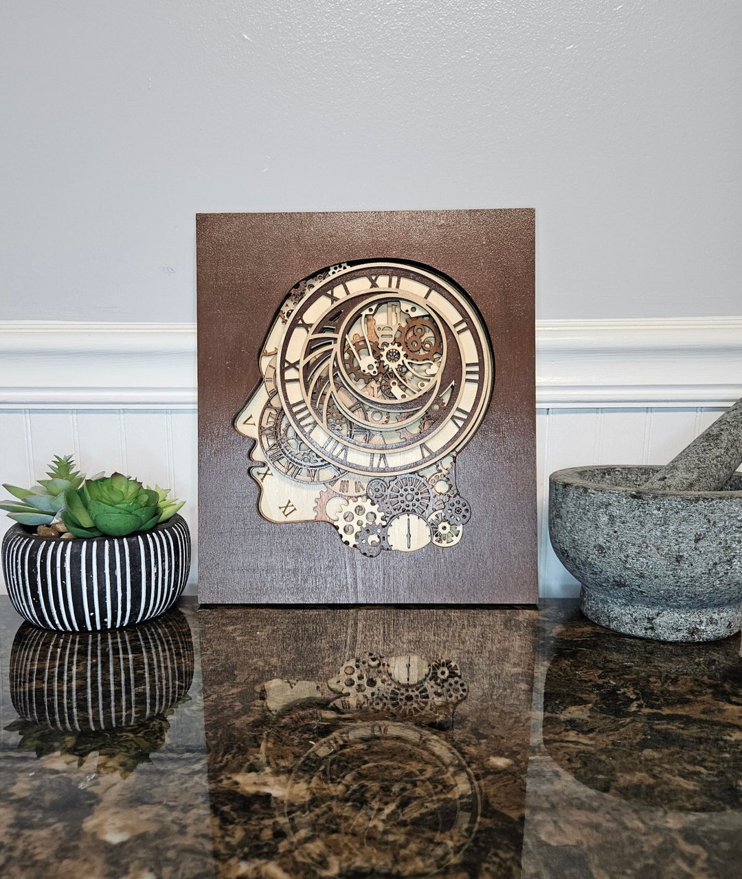 Multi-layered Laser Cut Mechanical Steampunk Face Profile - Etsy Multi-layered Laser Cut Mechanical Steampunk Face Profile - Etsy