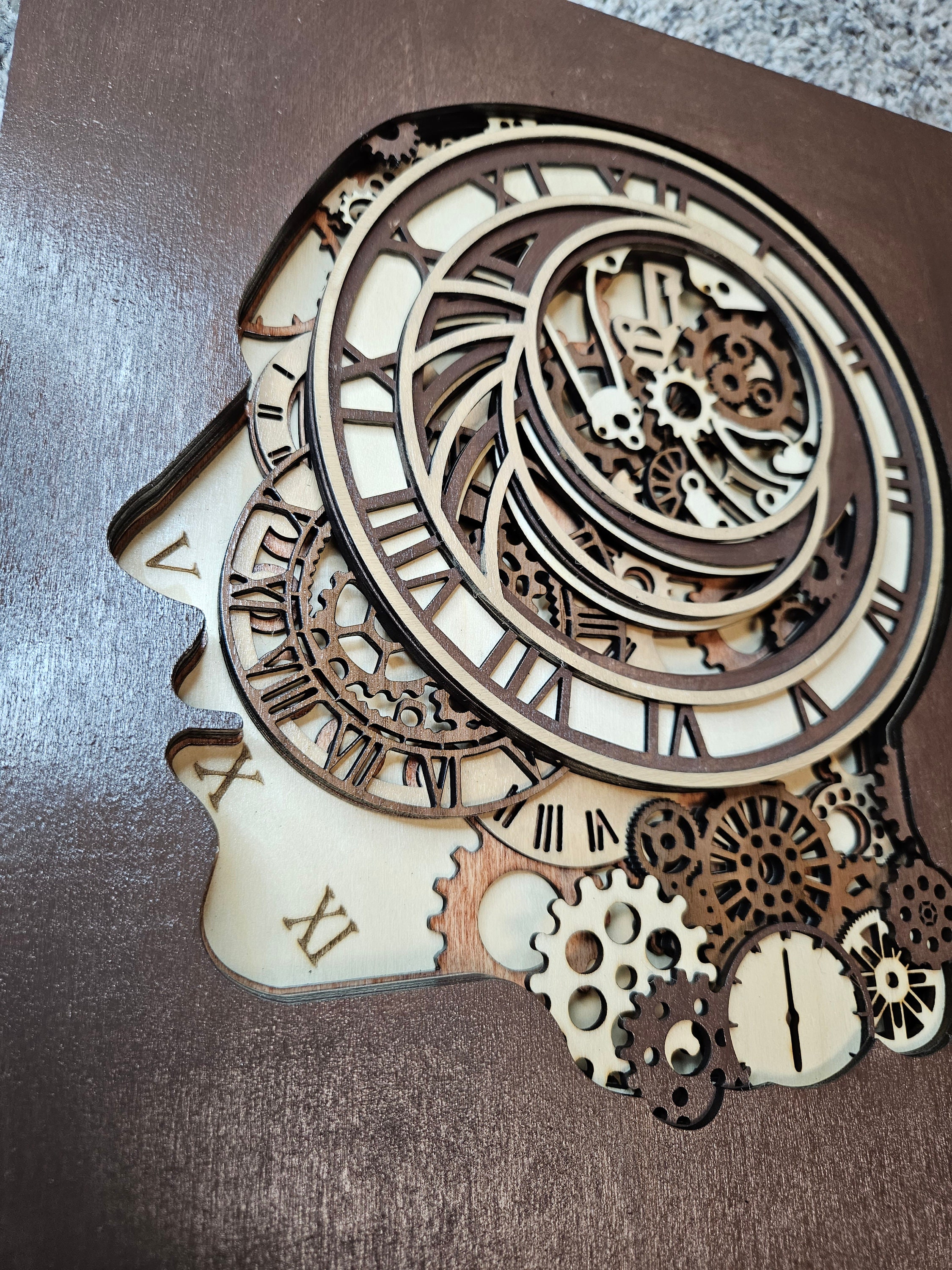 Multi-layered Laser Cut Mechanical Steampunk Face Profile - Etsy