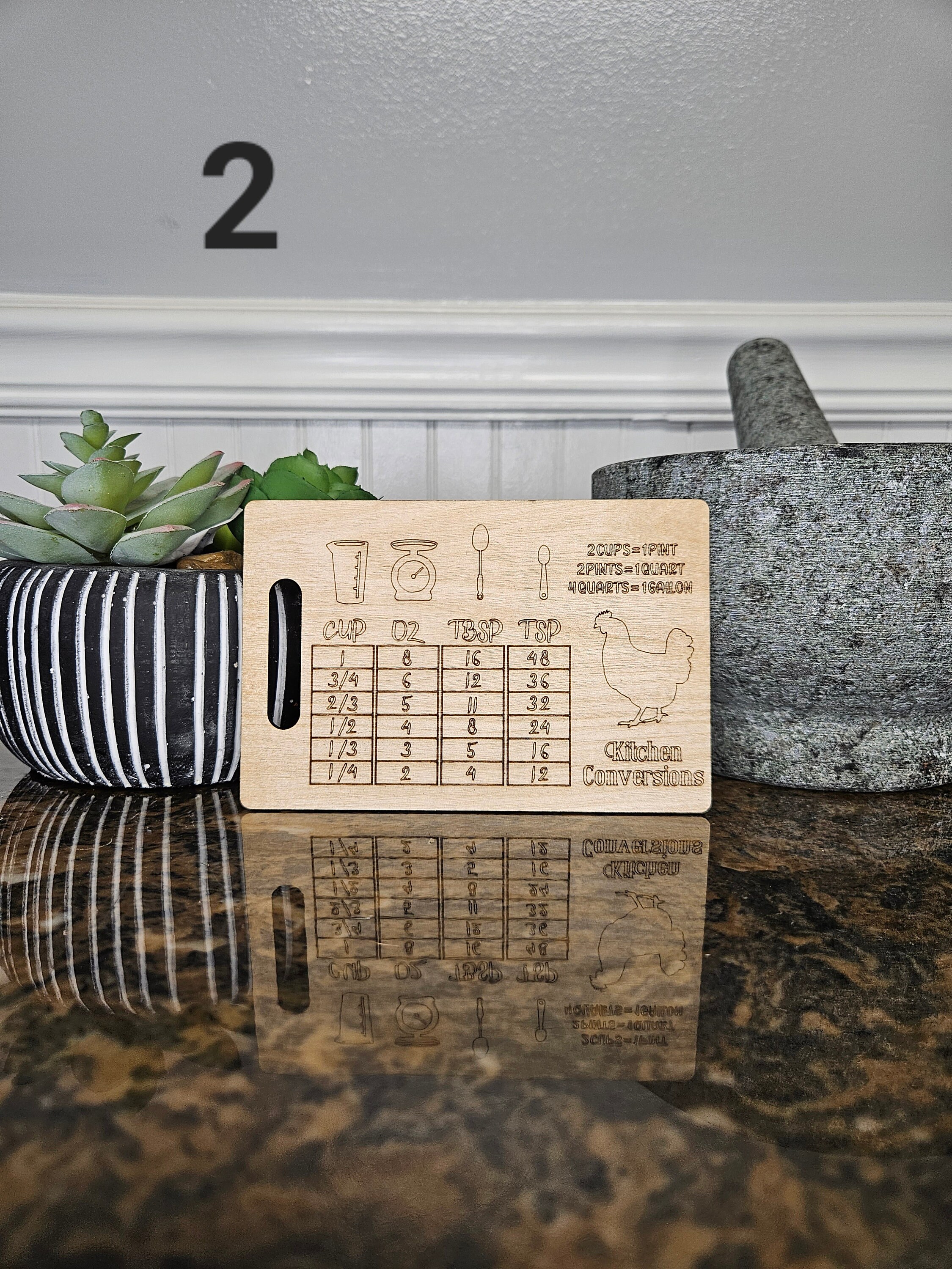 Laser Engraved Kitchen Conversion Charts - Etsy