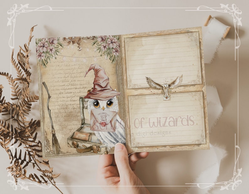 School of Wizards Digital Paper Collage Sheet for Junk Journal - Etsy UK
