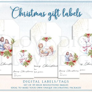 Christmas Nativity Gift Labels Printable Holiday Tags With - Etsy UK