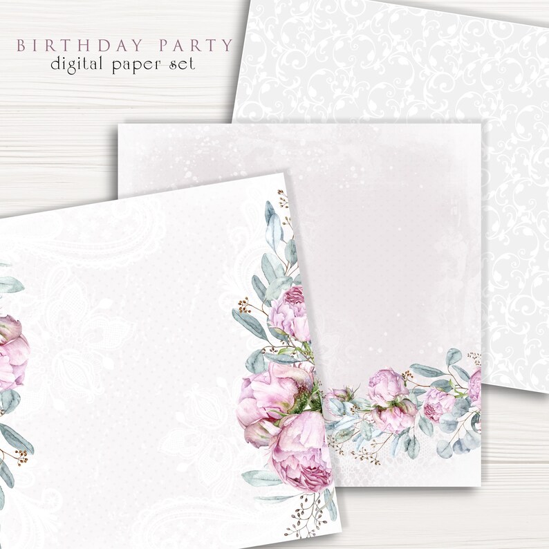 Floral Digital Paper Pack for Handmade Crafts Watercolour - Etsy