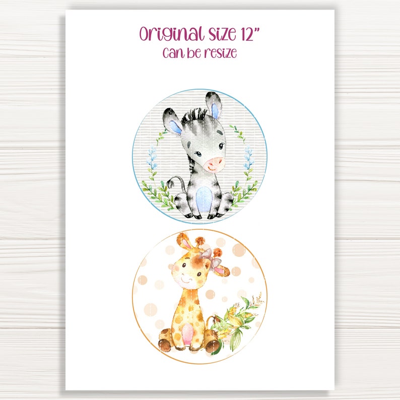 Animal Tags Printable for Zoo Themed Party Cute Muffin - Etsy