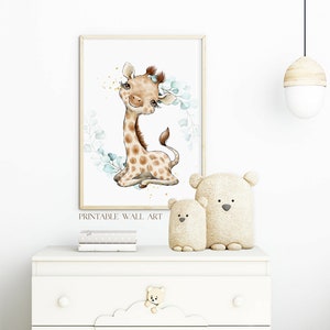 Safari Animals Theme Printable Poster Set Gorgeous Present - Etsy UK