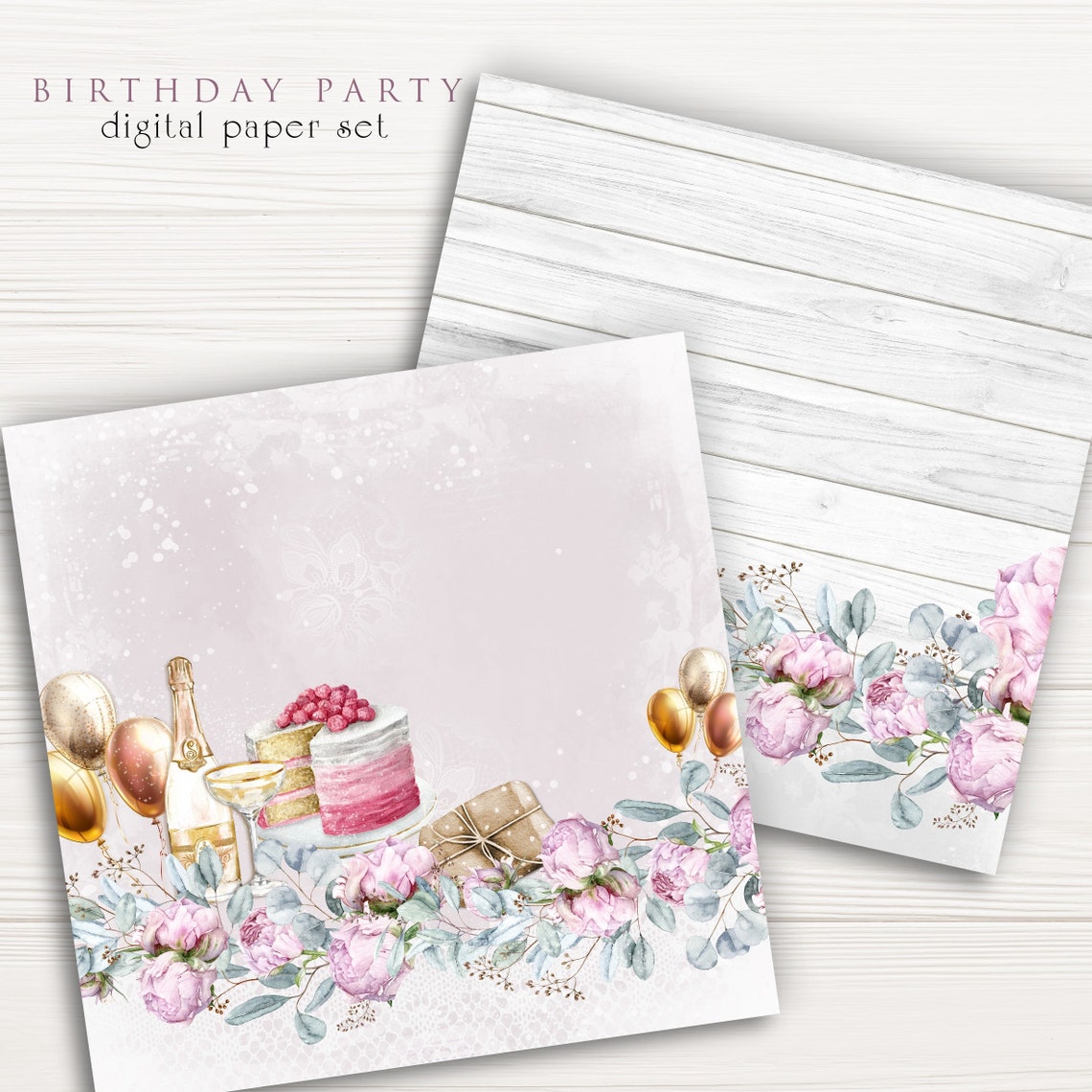 Floral Digital Paper Pack for Handmade Crafts Watercolour - Etsy