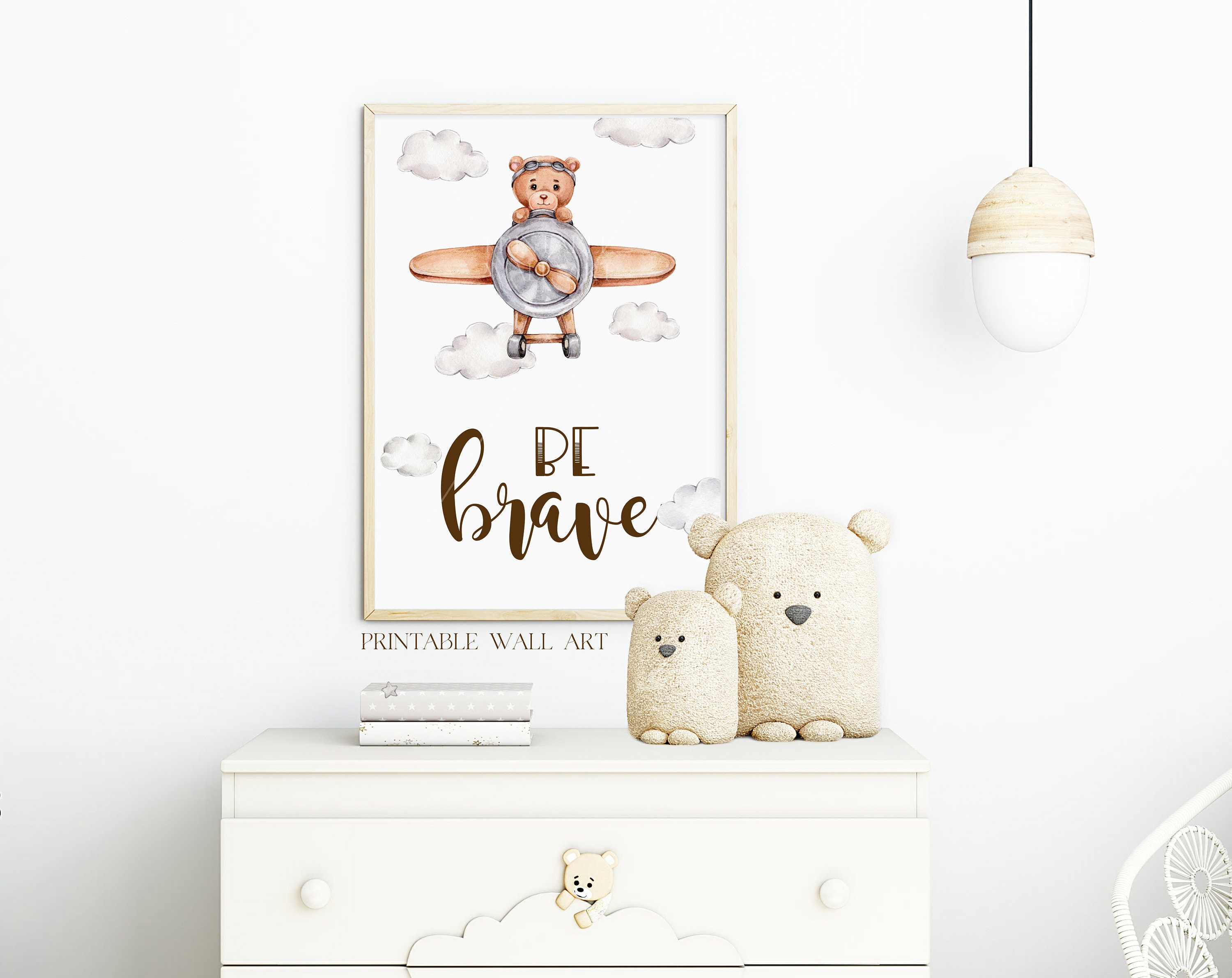 Be Brave Three Bears Motivation Posters Set for Grandsons - Etsy