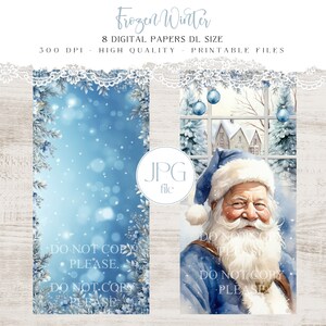 Shabby Christmas Digital Paper Set, Cozy Winter Design Watercolour ...