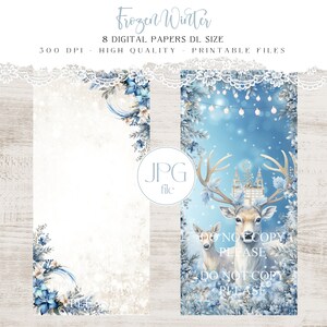Shabby Christmas Digital Paper Set, Cozy Winter Design Watercolour ...