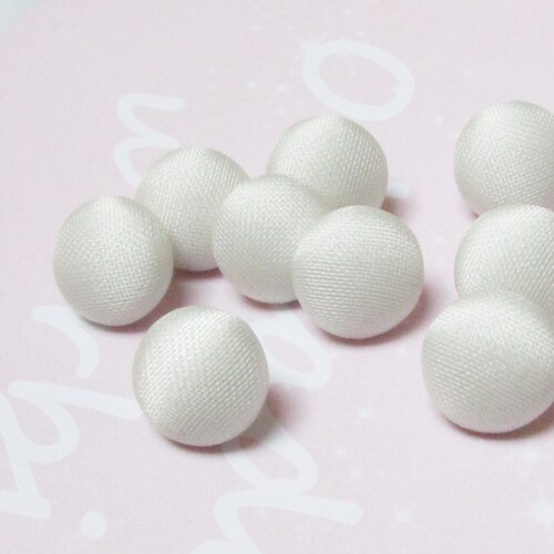 Ivory Wedding Tulle Covered Dress Buttons Silk Satin Bridal - Etsy