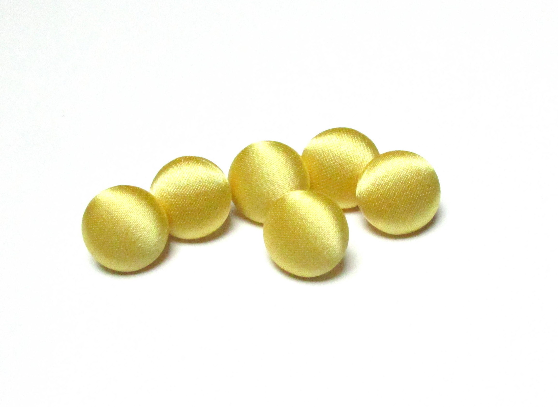 Wedding Yellow Satin Buttons Fabric Sewing Buttons Sunny - Etsy