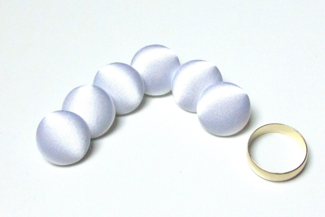 Wedding White Satin Buttons, Fabric Sewing Buttons, White Wedding ...