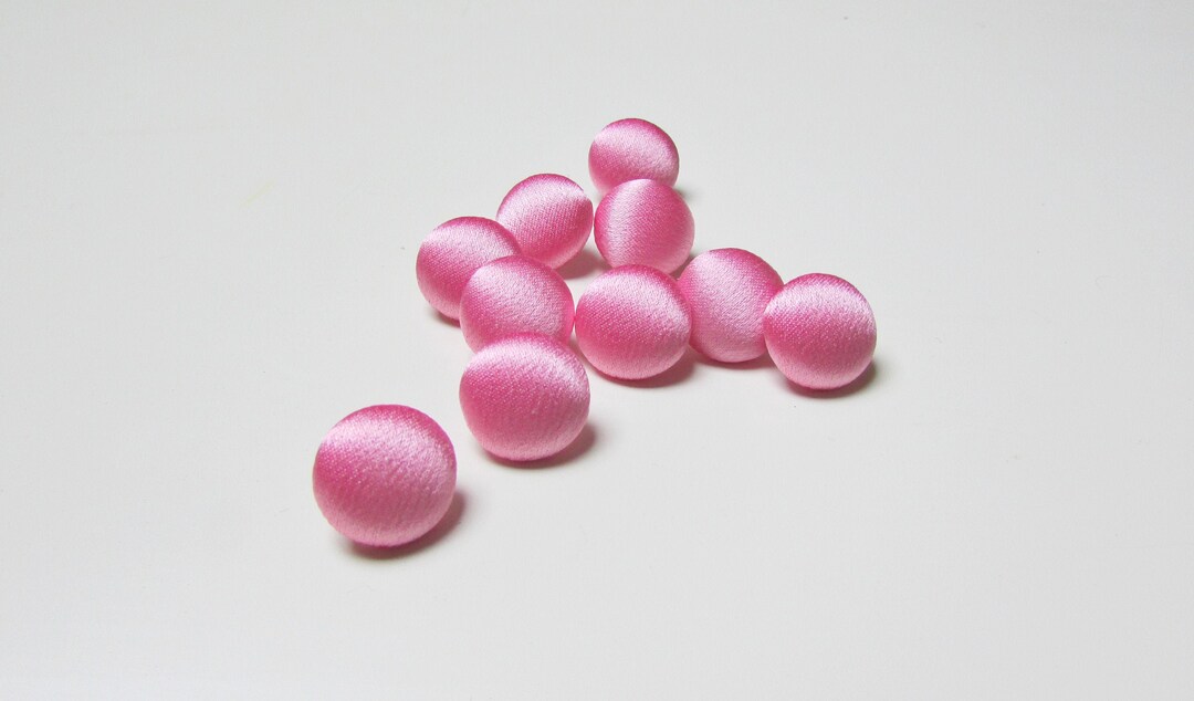 Wedding Pink Satin Buttons, Fabric Sewing Buttons, Pink Wedding, Bride ...