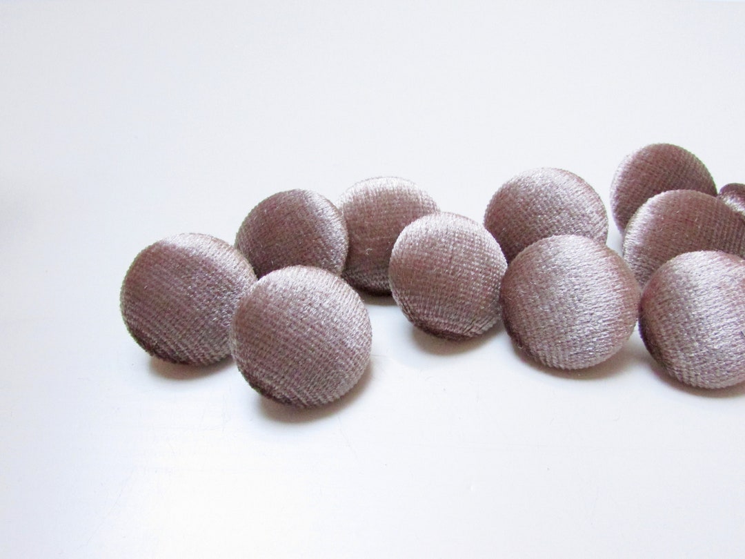 Blush Velvet Fabric Buttons: Handmade Sewing Supplies - Etsy