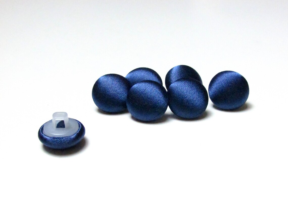 Wedding Navy Blue Satin Buttons Fabric Sewing Buttons Navy - Etsy UK