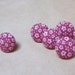 Tilda Nina Slate Blue Buttons, Fabric Sewing Buttons, Handmade Flower ...