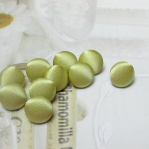 Mustard Green Silk Satin Buttons, Fabric Sewing Buttons, Green Wedding ...