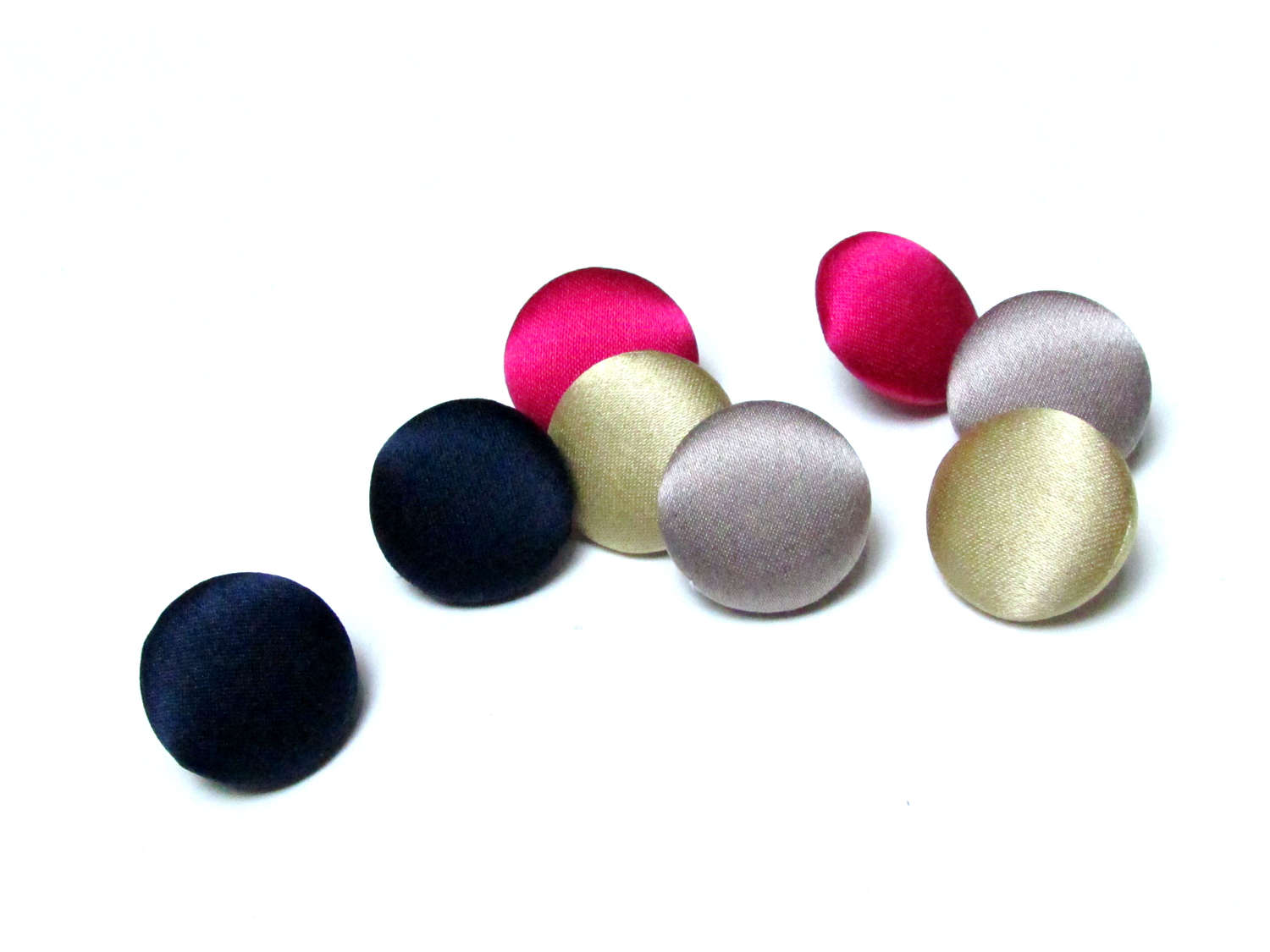 Wedding pink satin buttons hot cerise fabric sewing buttons | Etsy