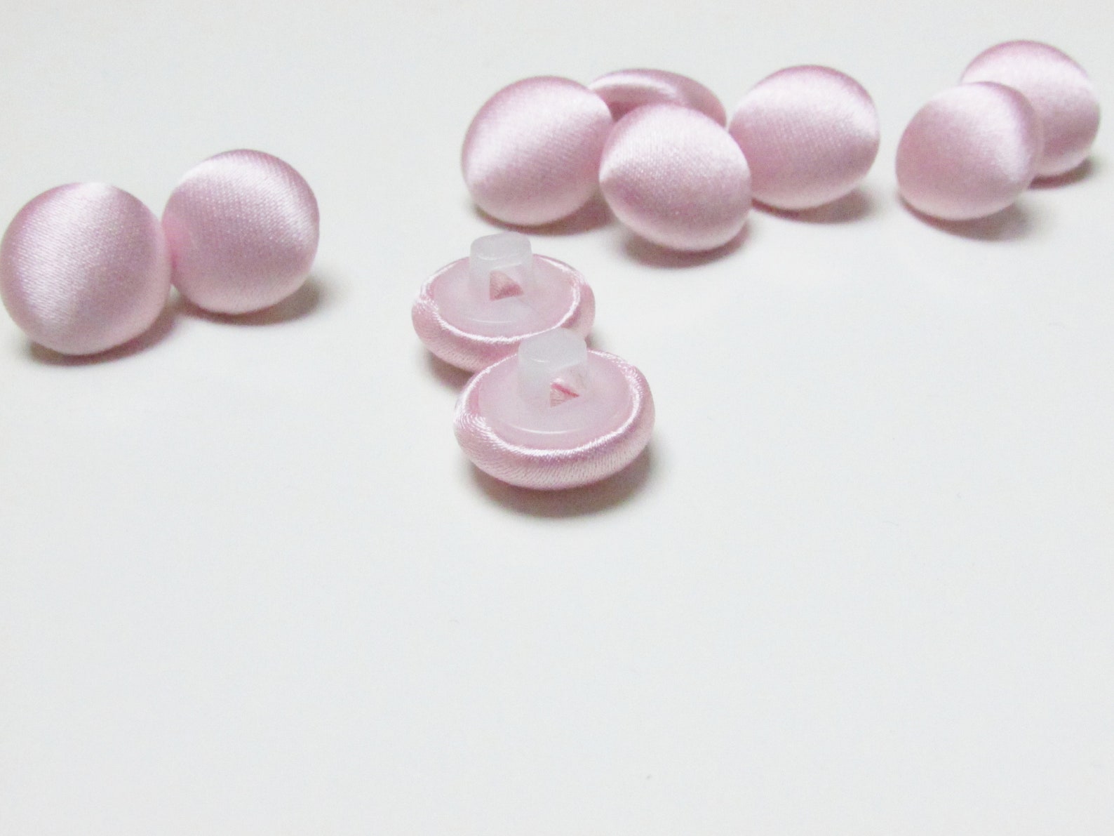 Wedding baby pink silk satin buttons pink fabric sewing | Etsy