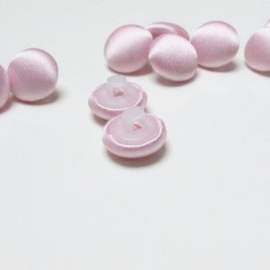 Wedding Baby Pink Silk Satin Buttons, Pink Fabric Sewing Buttons, Pink ...