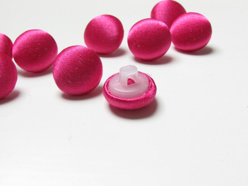 Wedding Hot Pink Satin Buttons Pink Fabric Sewing Buttons | Etsy