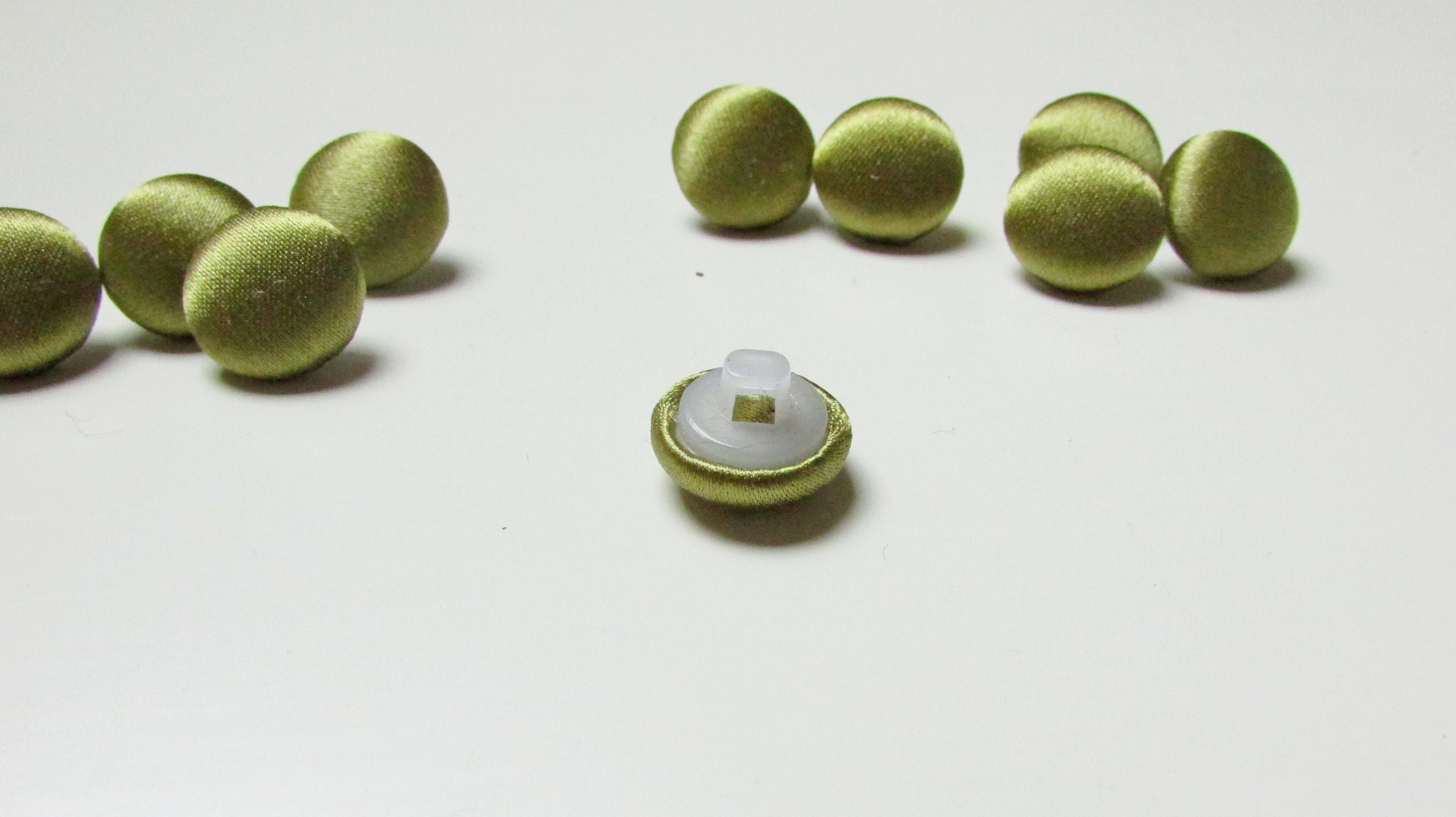 Wedding olive green satin buttons fabric sewing buttons | Etsy