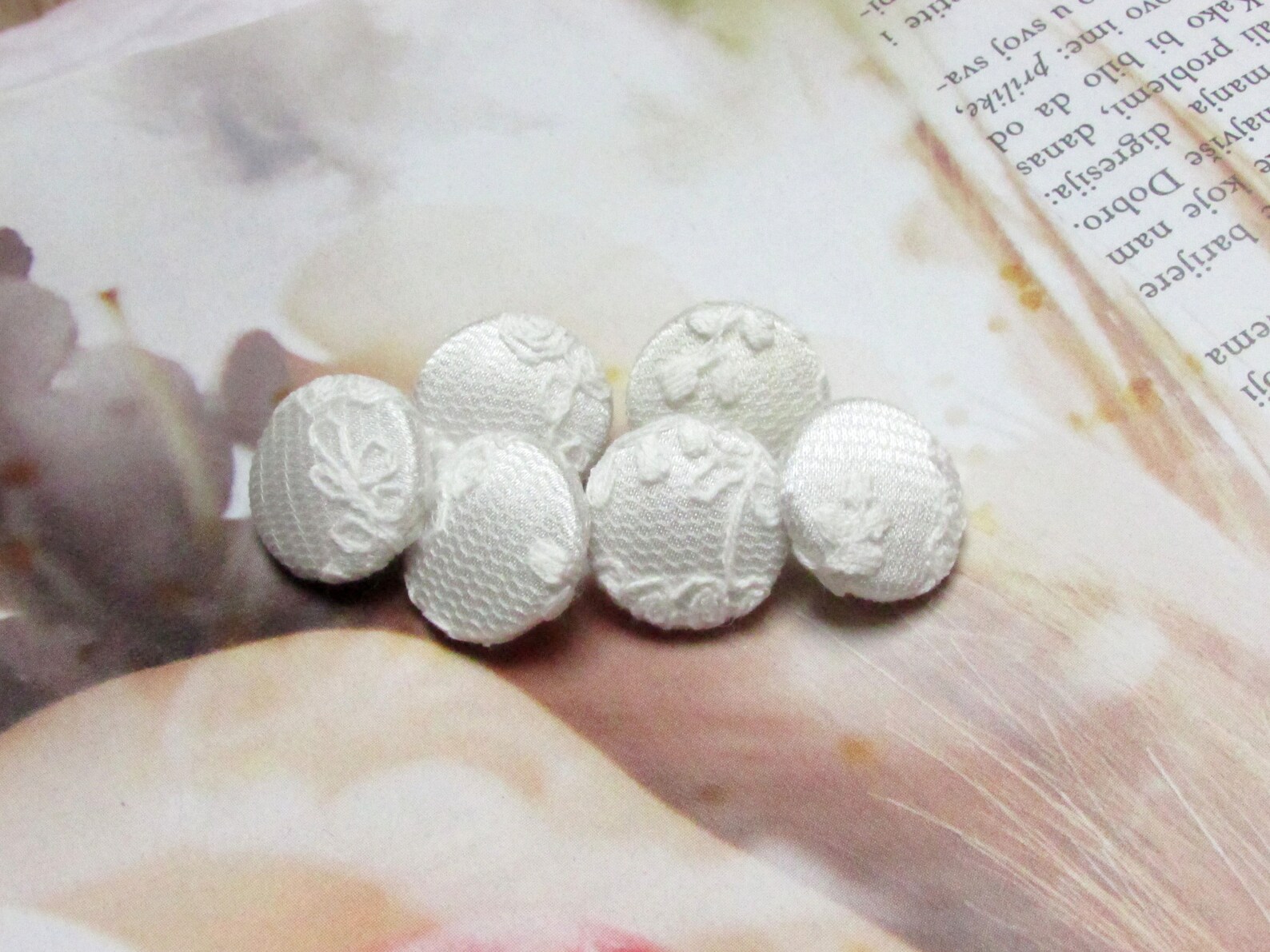 Wedding Ivory Lace Buttons Fabric Sewing Buttons Ivory - Etsy