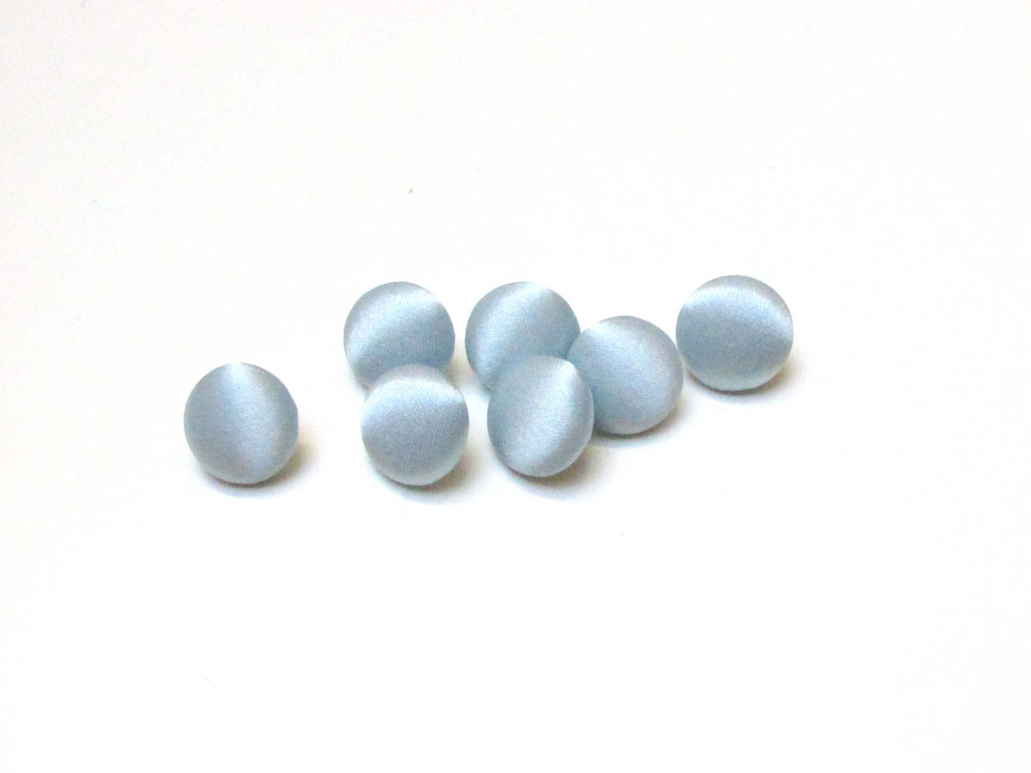 Wedding Pale Blue Satin Buttons Fabric Sewing Buttons Blue | Etsy