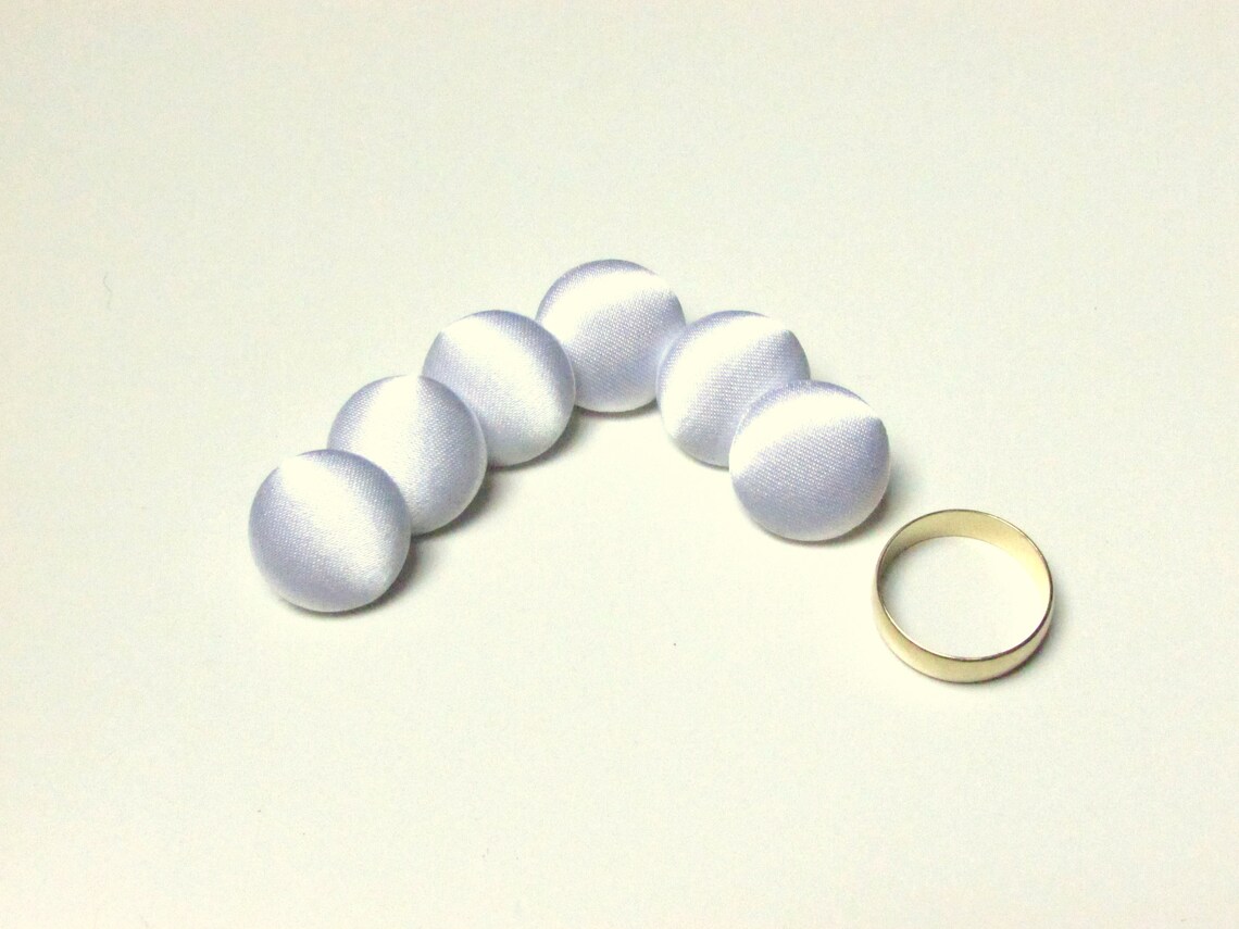 Wedding White Satin Buttons Fabric Sewing Buttons White | Etsy