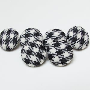 Black and White Houndstooth Wool Buttons, Suit Jacket and Sleeve ...