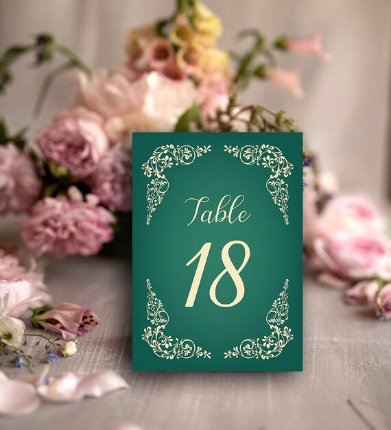 Drawing & Illustration Digital Printable Table Numbers 11-20 Event ...