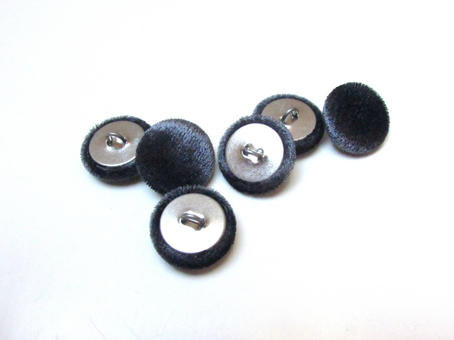 Grey Velvet Buttons Jacket and Sleeve Buttons Set 6 Grey - Etsy