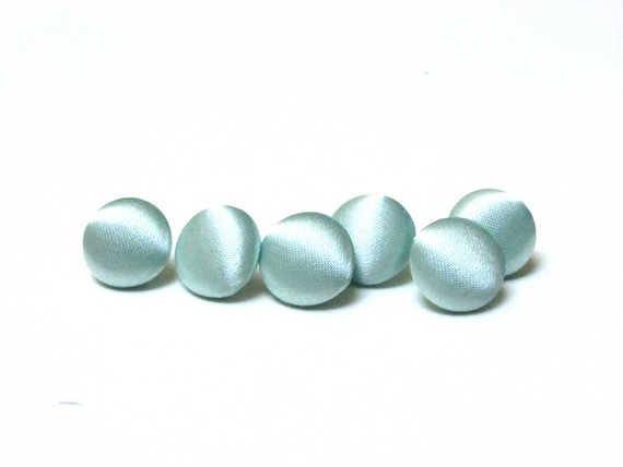 Wedding Mint Green Satin Buttons Fabric Sewing Buttons Mint | Etsy