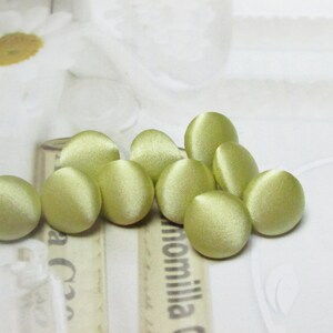 Mustard Green Silk Satin Buttons, Fabric Sewing Buttons, Green Wedding ...