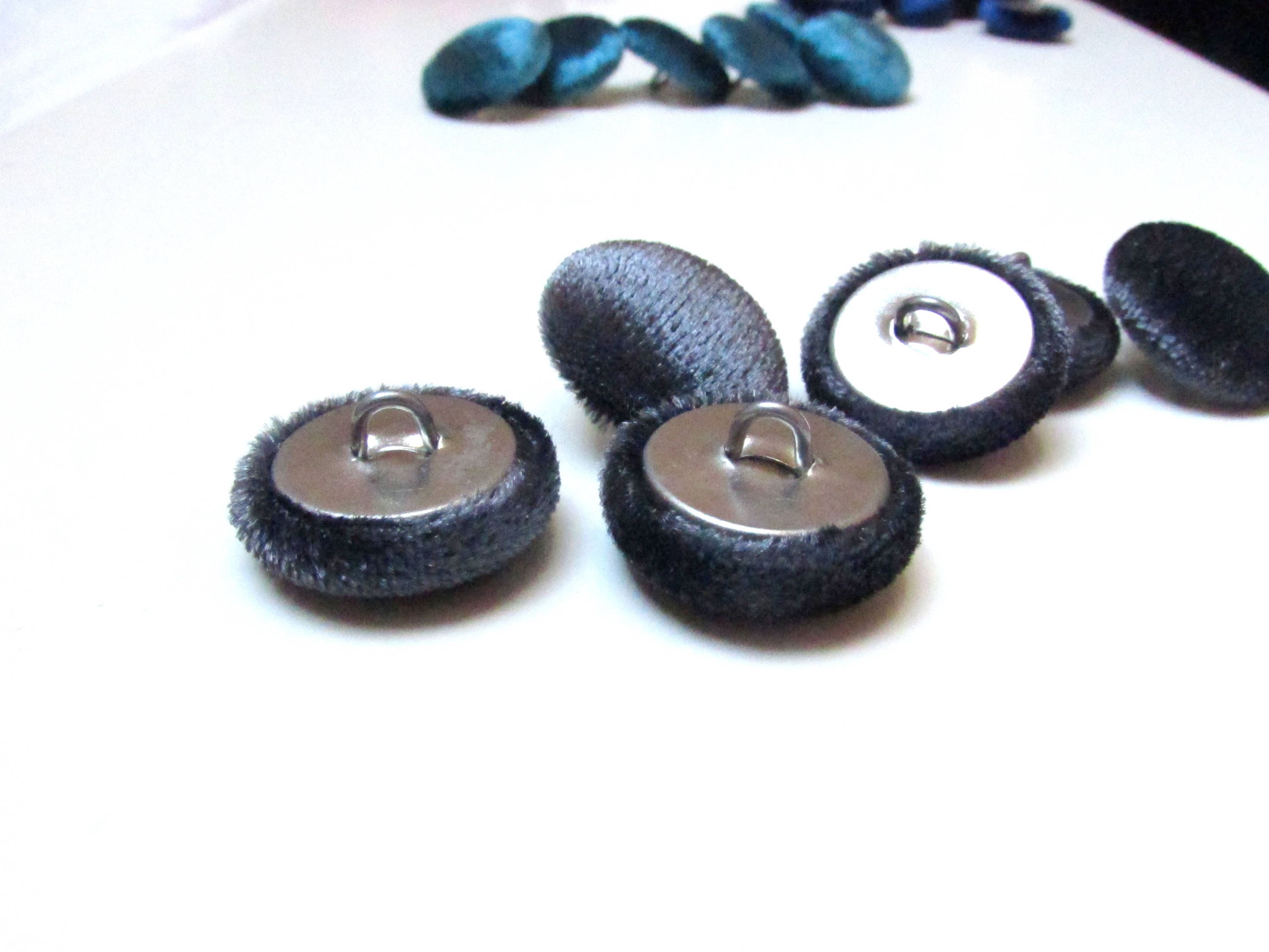 Grey Velvet Buttons Jacket and Sleeve Buttons Set 6 Grey - Etsy