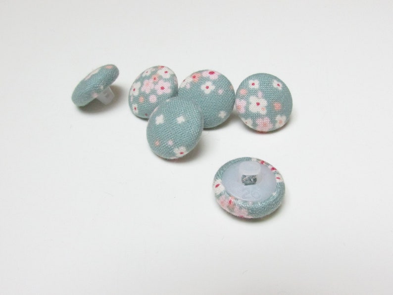Tilda Green Buttons Fabric Sewing Buttons Handmade Flower - Etsy