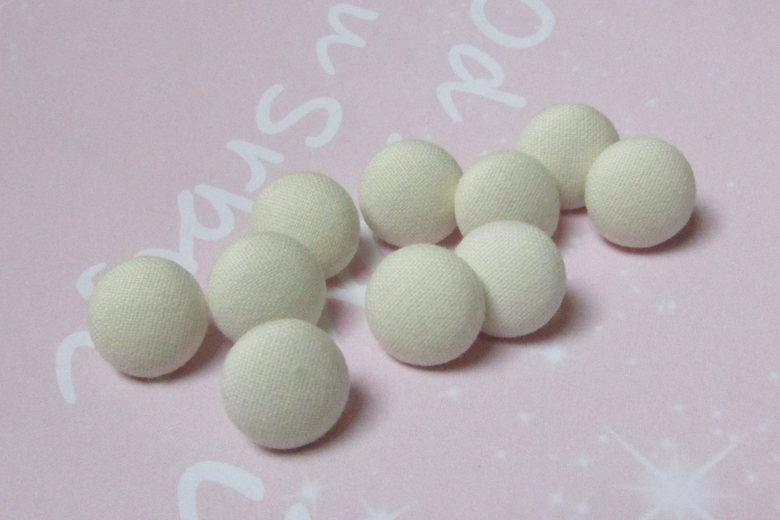 Wedding Ivory Cotton Buttons Fabric Sewing Buttons Ivory - Etsy