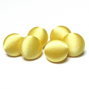 Wedding Yellow Satin Buttons, Fabric Sewing Buttons, Sunny Yellow ...