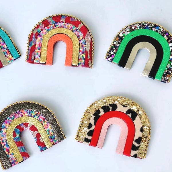 Rainbow Brooch - Etsy
